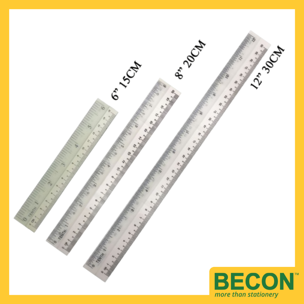 Plastic Ruler Halfwhite 15cm | 20cm | 30cm | 6 inch | 8 inch | 12 inch ...
