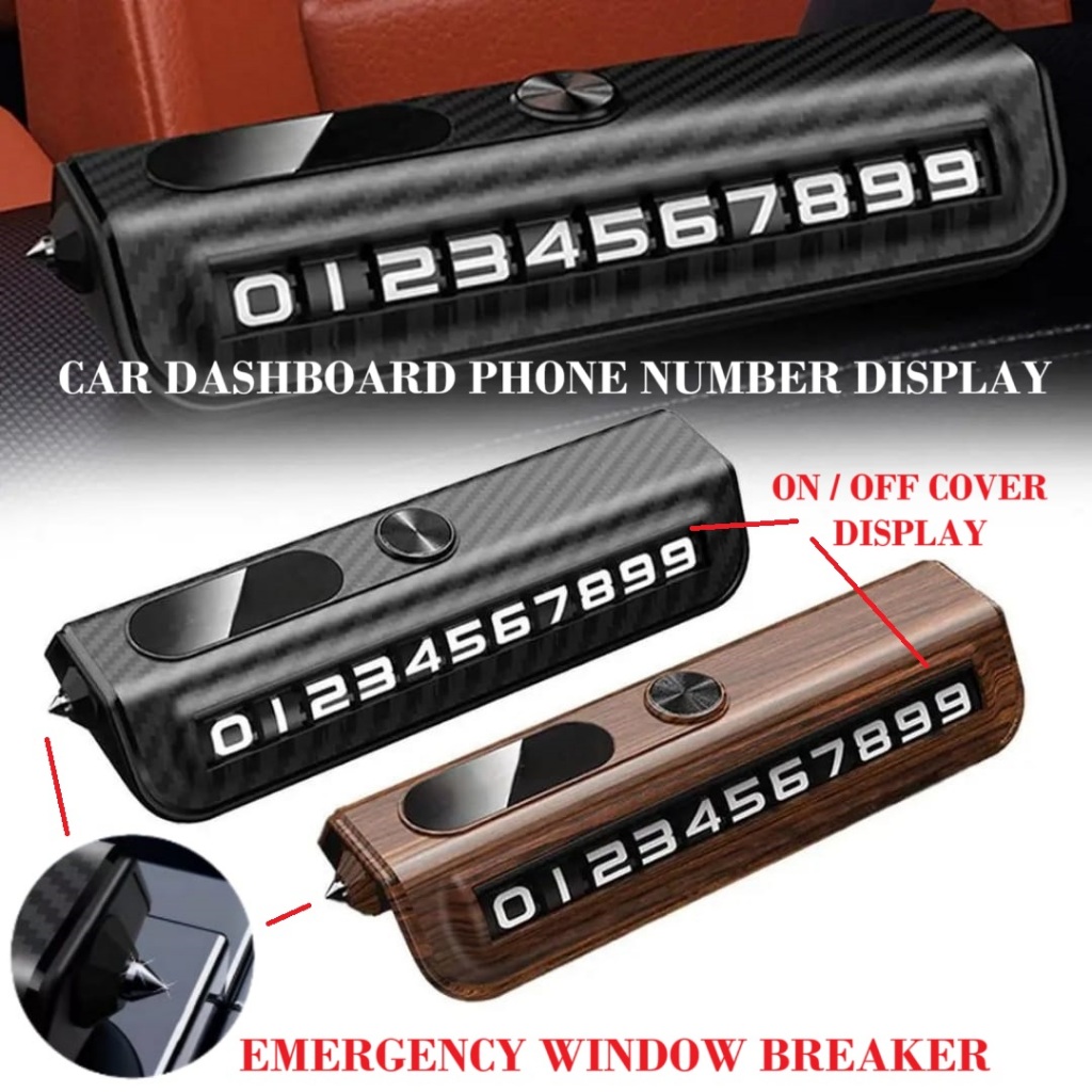Car Temporary Parking Card Phone Number Display Holder Plate Window ...