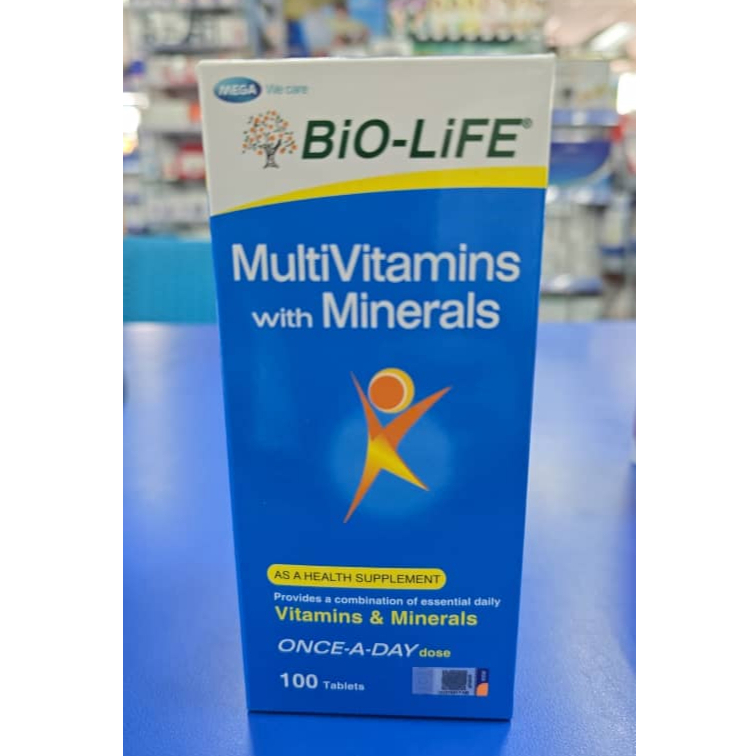 Bio-Life Multivitamin with Minerals 100's [exp: 6/26] | Nutrisi ...