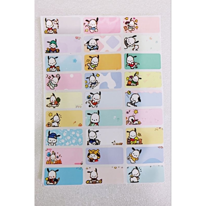 💥New 💥 Pochacco Name Sticker 60pcs 13x30mm | Shopee Malaysia