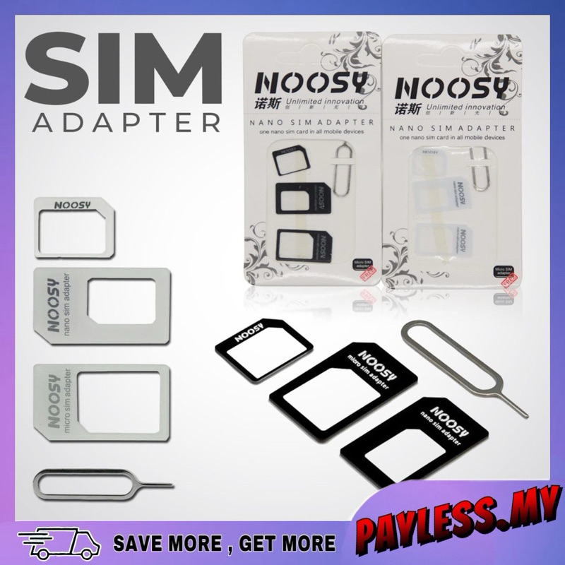 Noosy 4 IN 1 Sim Card Adapter Kits Pinhole With Nano Sim Adapter ...