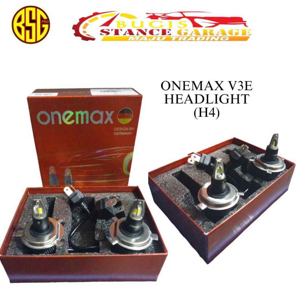 BSG ONEMAX V3E HEADLIGHT H4, 6000K H1, 9005, H7 & H11 | Shopee Malaysia