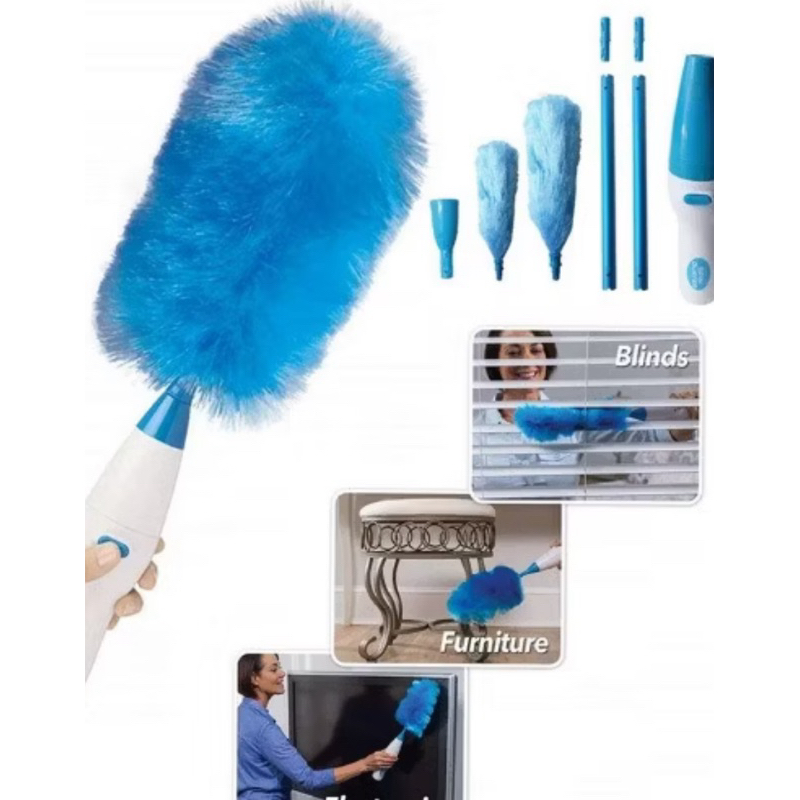 Spin Duster Electric Cleaning Brush 360° Automatic Microfiber Feather ...