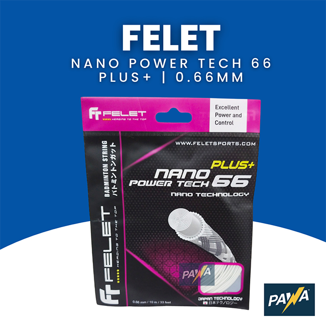 FELET Nano Power Tech 66 Plus + Badminton String Thickness 0.66MM Good ...