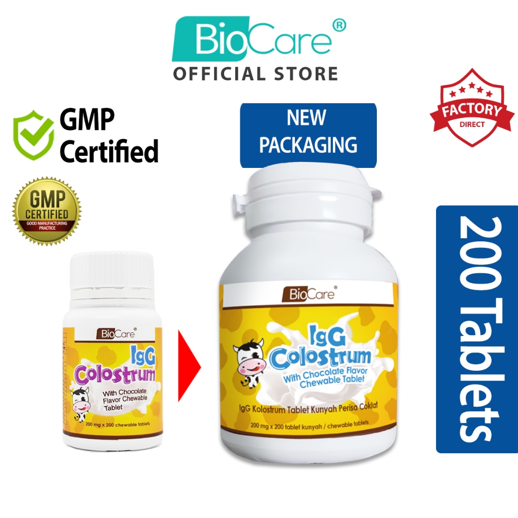 Biocare IGG Colostrum Chewable Tablet (200S x 200mg) | Shopee Malaysia