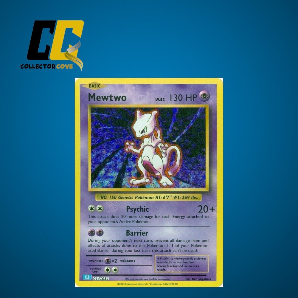 Pokemon Mewtwo Holo Base Set 014/034 CLB Classic Card Game | Shopee ...