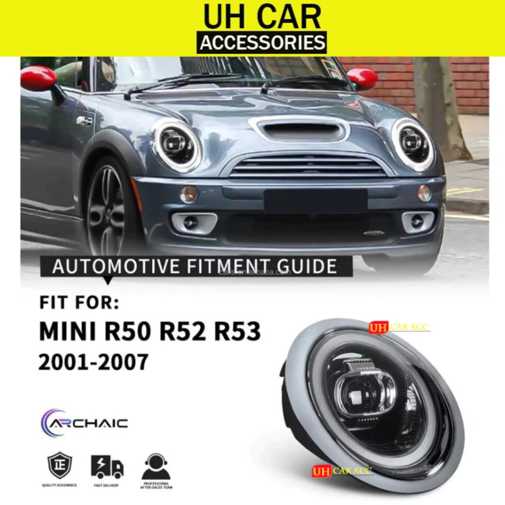 Mini Cooper r50 r52 r53 Front DRL headlamp headlight head lamp light ...