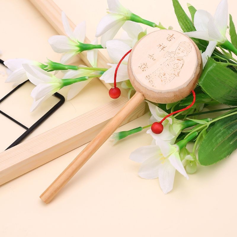 Chinese Traditional Spinning Rattle Drum toys | Shopee Malaysia