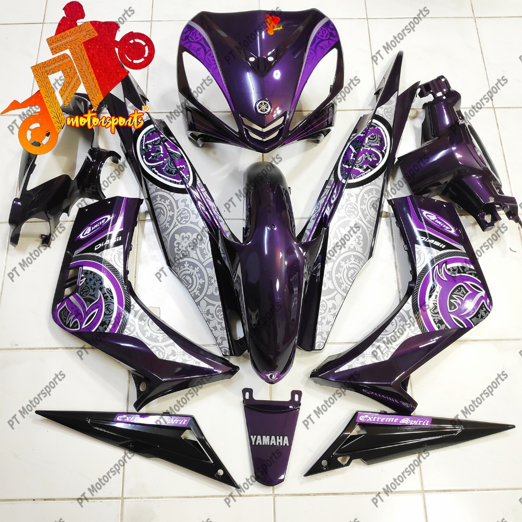 Batik Purple LC 135 V1 Cover Set Body Set Dark Purple Black Batik ...