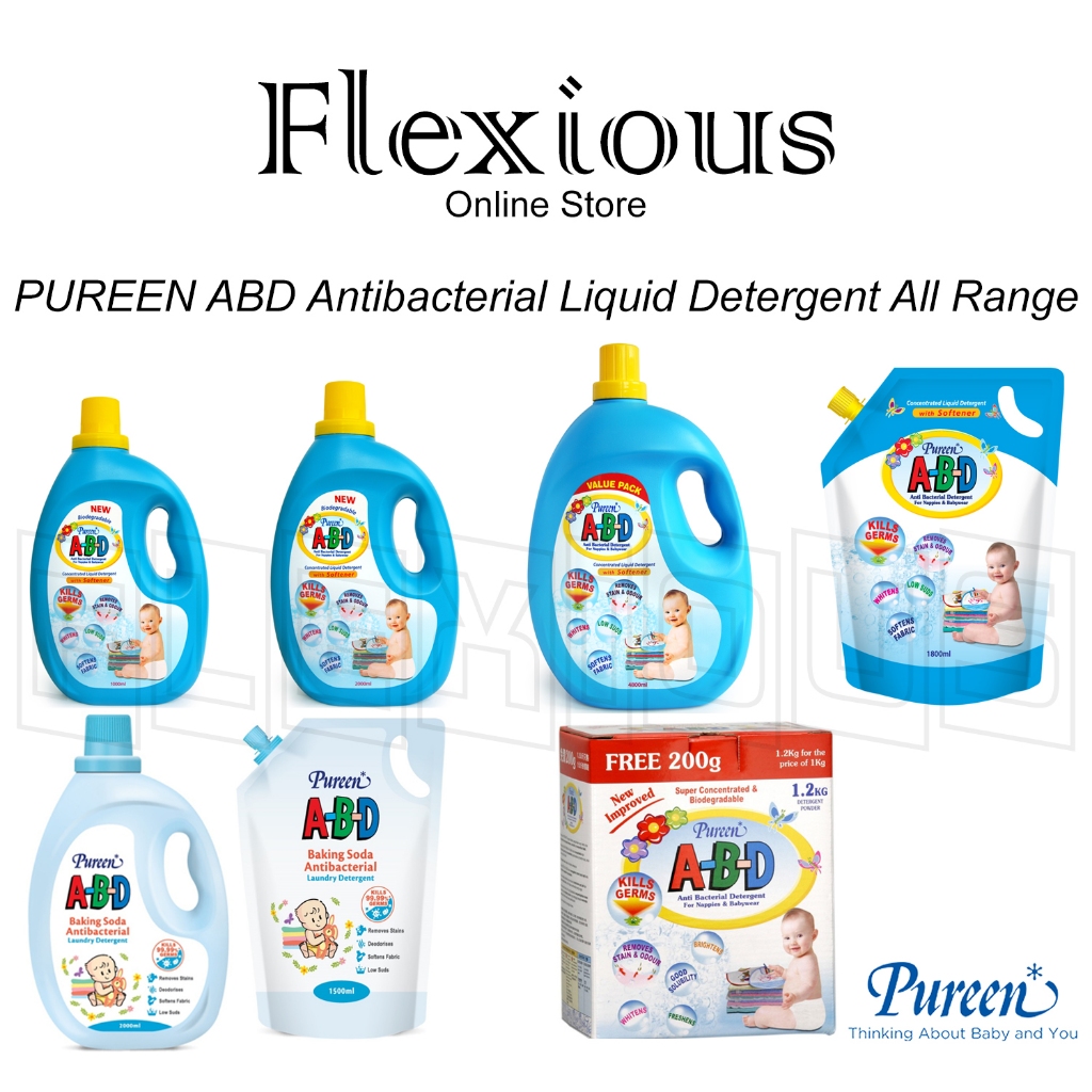 *PUREEN* ABD Baking Soda Antibacterial Liquid Detergent Powder 1000ml ...