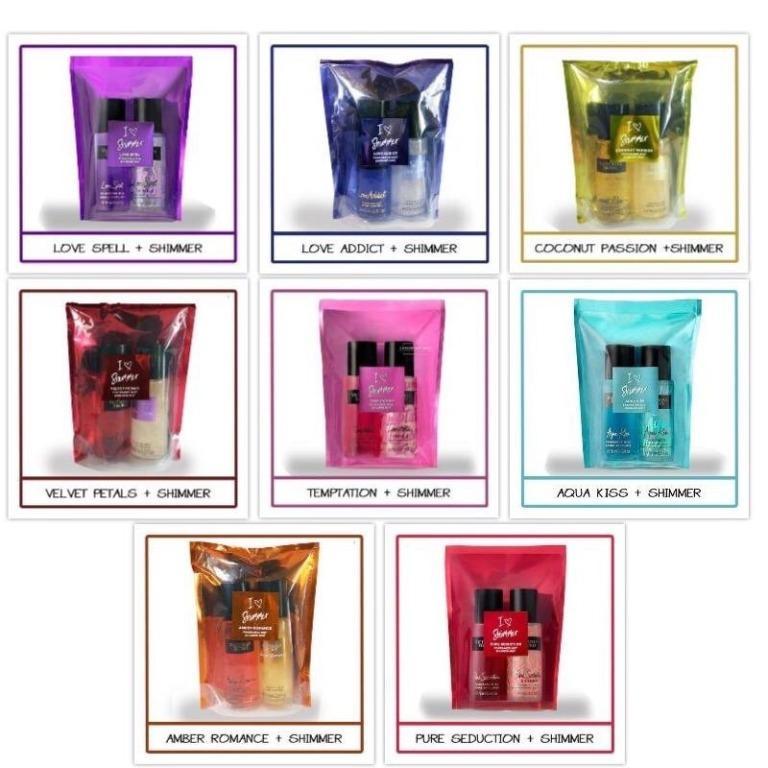 🔥💯Ori Rejected Victoria's Secret 2in1 Packet I Love Shimmer | Shopee ...