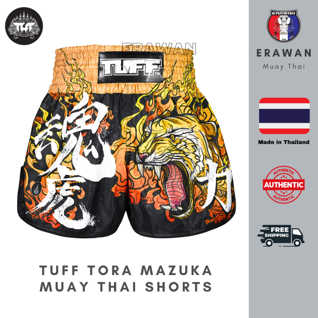 Muay Thai Shorts / Boxing Trunks Thailand TUFF Retro (RMS111 "Tora ...