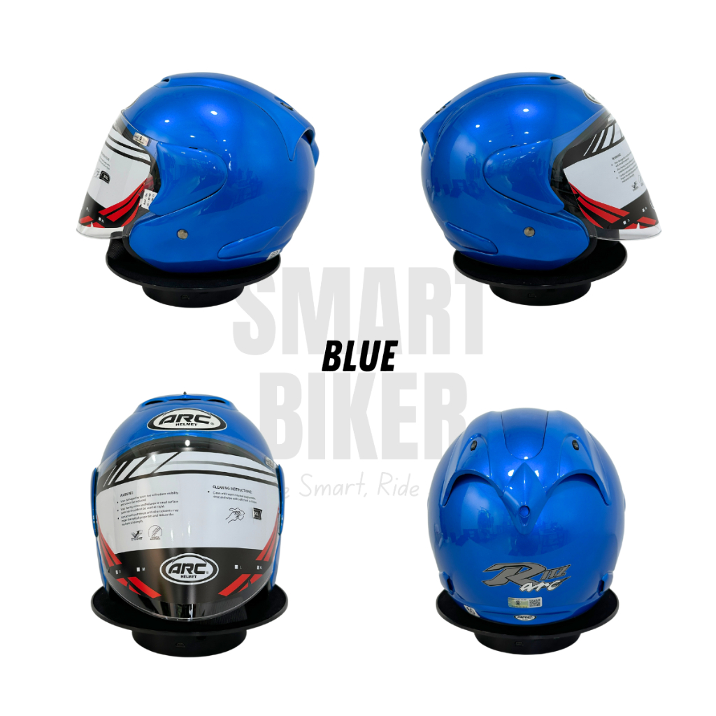 ARC Ritz Helmet Plain 100% Original Motorcycle SIRIM Approved JPJ Lulus ...