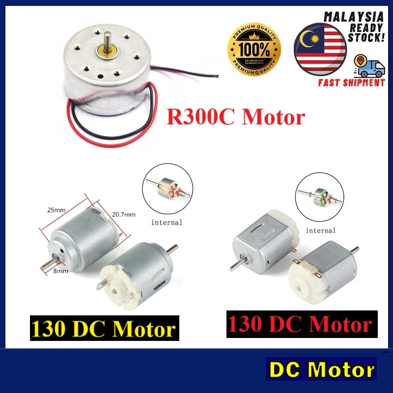 Mini DC Motor Model 130/140/R300C 1.5V-12V for Arduino, Toy Car Motor ...