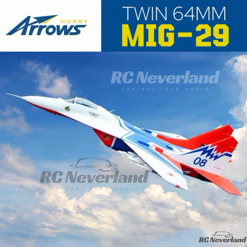 Arrows Hobby MiG-29 twin 64mm EDF Jet 6S PNP RC plane remote control ...