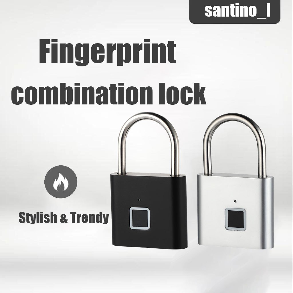Smart padlock fingerprint padlock Outdoor padlock for grill door ...