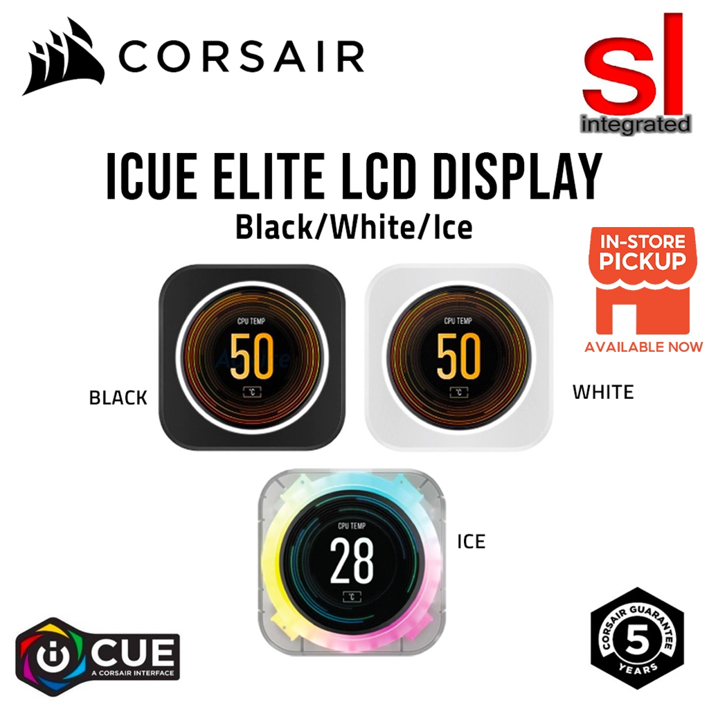 Corsair iCUE ELITE CPU Cooler LCD Display Upgrade Kit - Black/White/Ice ...
