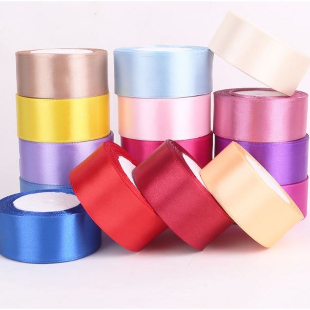 (22M) 4cm Satin Ribbon Reben Riben Flower Ribbon Bunga Hadiah Hantaran ...