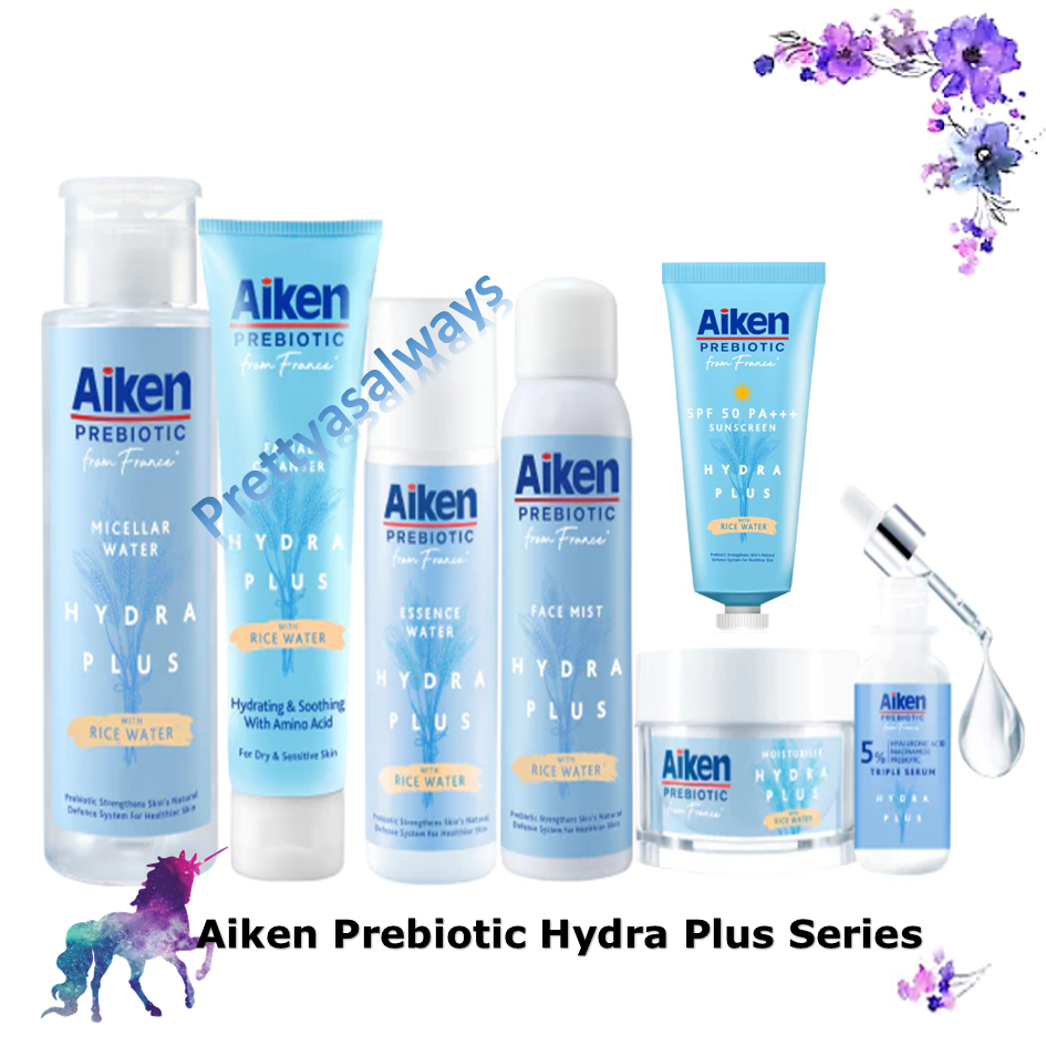 Aiken Prebiotic Hydra Plus Cleanser/ Essence Water Toner/ Moisturizer ...