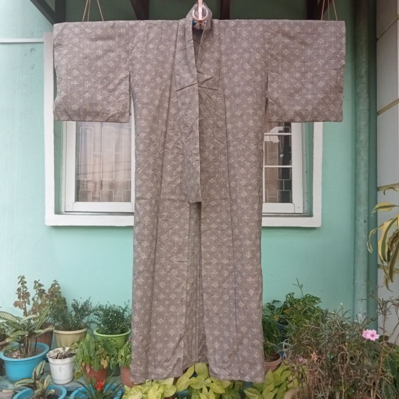 Kimono Yukata Grey Japanese Traditional Vintage | Shopee Malaysia