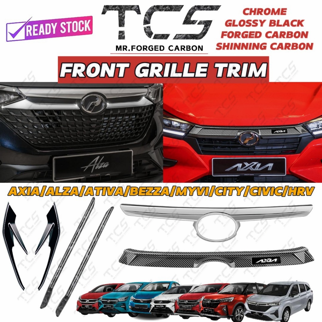 TCS CAR FRONT GRILLE TRIM PERODUA AXIA ALZA ATIVA BEZZA MYVI HONDA CITY ...