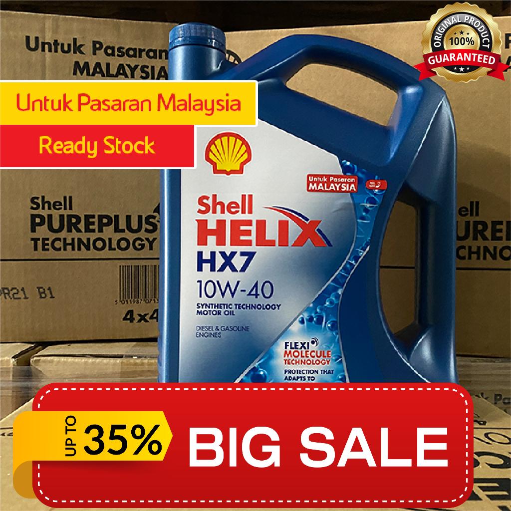 Shell Helix HX7 10W-40 Semi Synthetic Engine Oil (4L) | Shopee Malaysia