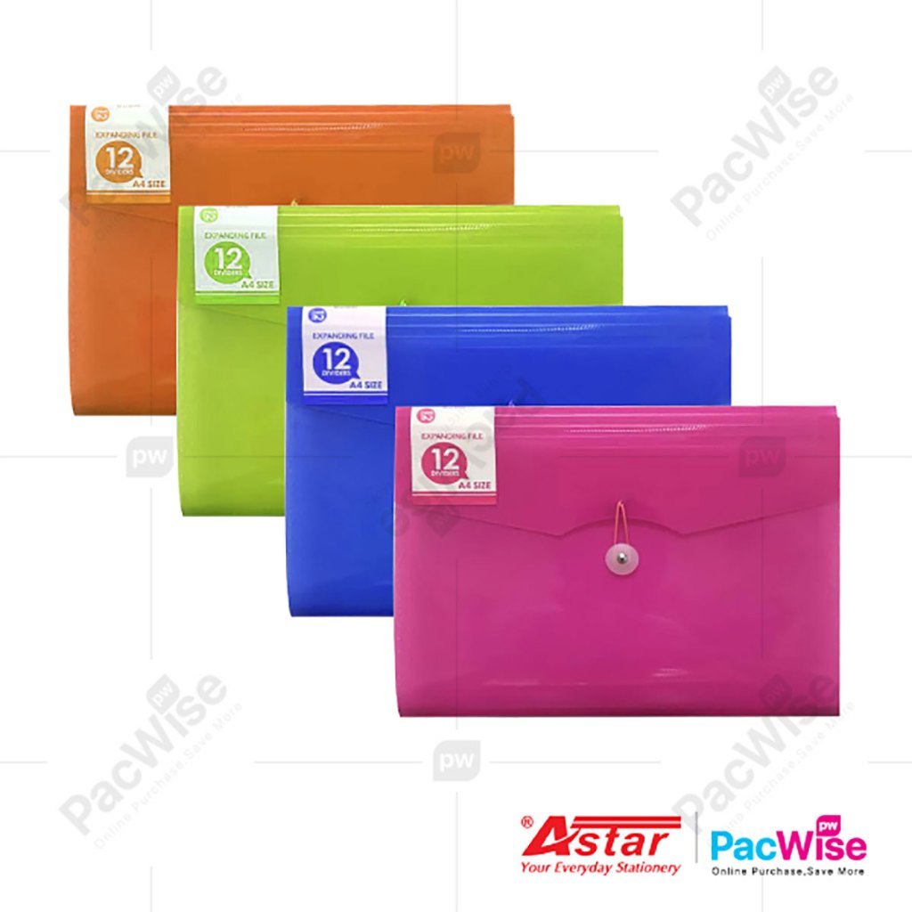 Astar Expanding File A412S-57 / File Divider/ 12 Pocket/ Fail Pembahagi ...