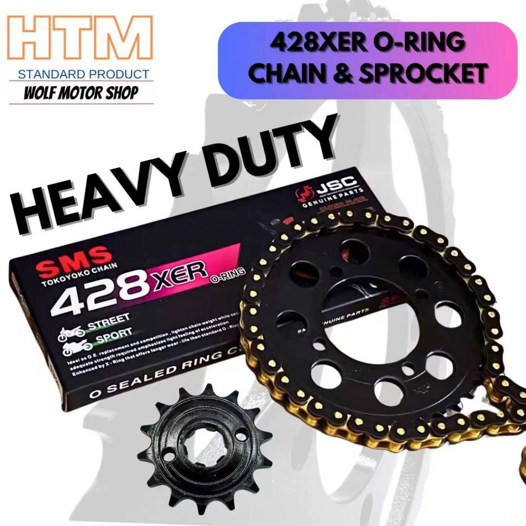 428HD 132L HTM SMS 428XER CHAIN SM110 SPORT110 428 SPROCKET SET GOLD ...