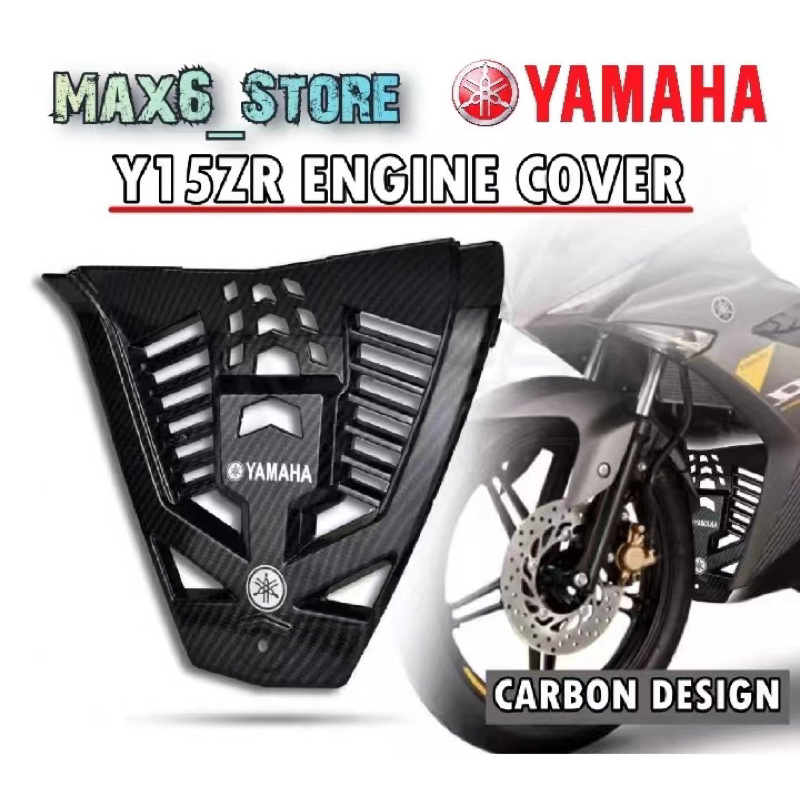 Engine Cover Carbon Yamaha Y15ZR V1 V2 Exciter 150 Black Protector Sampan Cover Belly Pan Ysuku ...