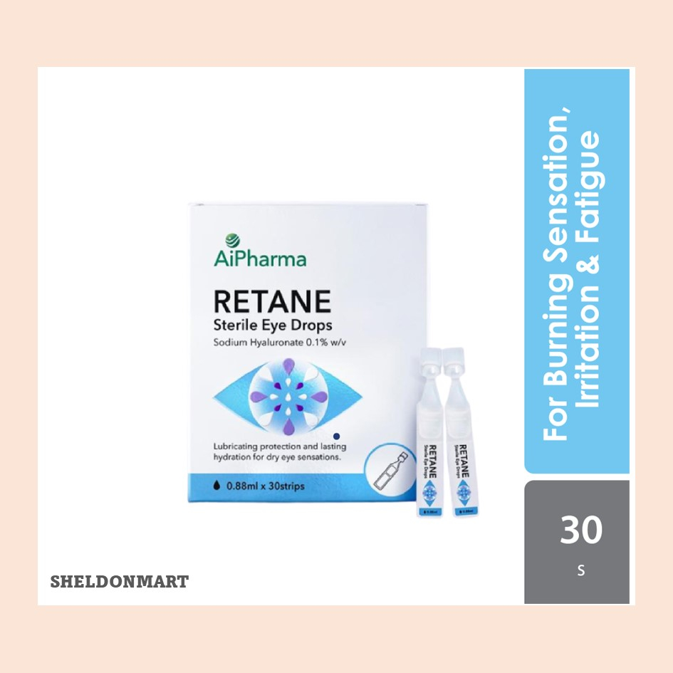 [EXP: 11/2025] RETANE STERILE EYE DROPS (SODIUM HYALURONATE 0.1%) 0 ...
