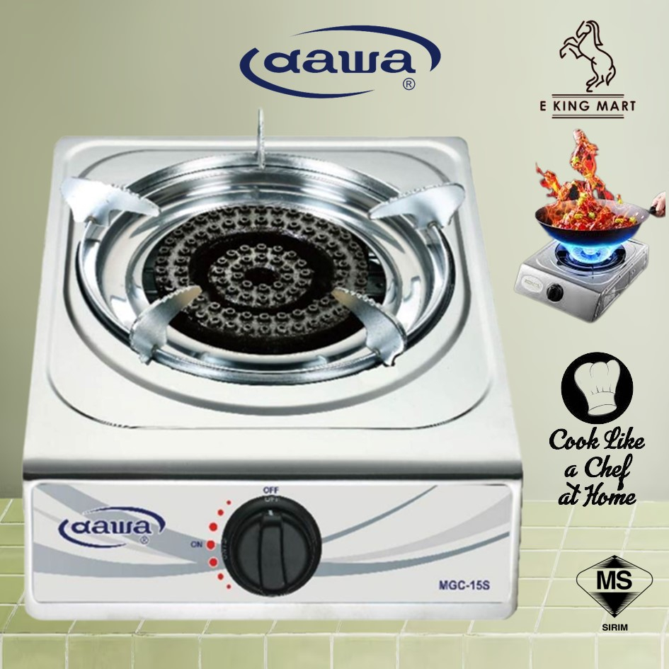 DAWA Gas Cooker MGC-15S Stainless Steel Body Single Buner Gas Stove API ...