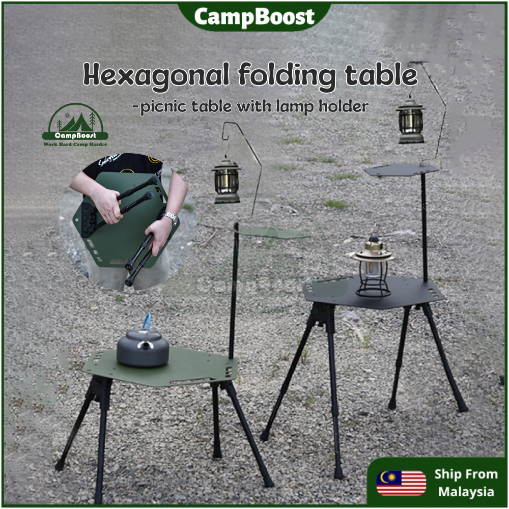 CampBoost Meja Camping Table Foldable Meja Lipat Camping Tactical Table ...
