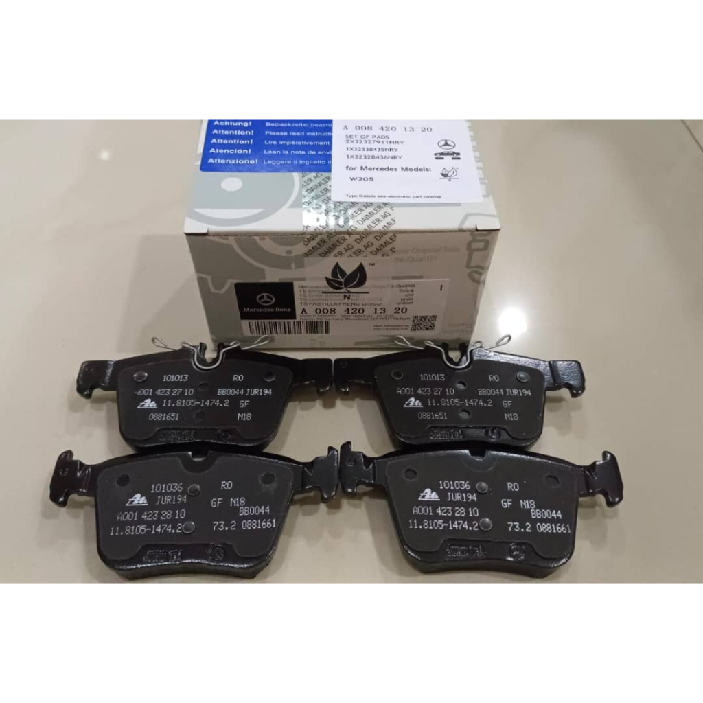 0084201320 BRAKE PAD REAR MERCEDES W205 C-CLASS C180 C200 C250 W253 ...