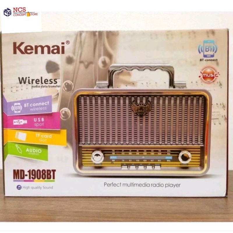 MD1908BT Kemai Classical multimedia Radio Bluetooth USB MP3 Player ...