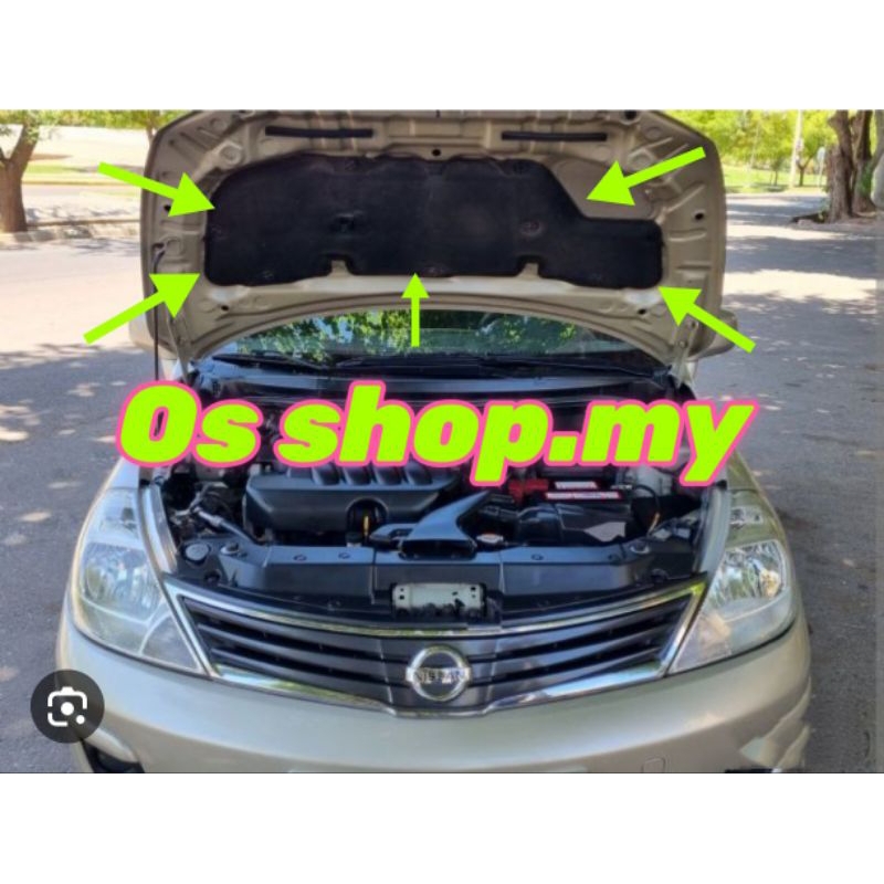 Nissan Latio 2005-2011 front bonnet engine cover Sound Proof Cover Hood ...