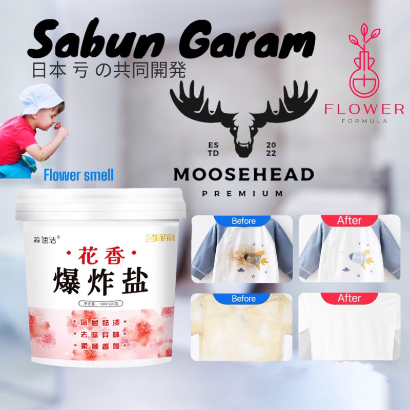 Floral Explosive Salt Remove Sabun Badang Makeover Fabric Kerak Kuali ...