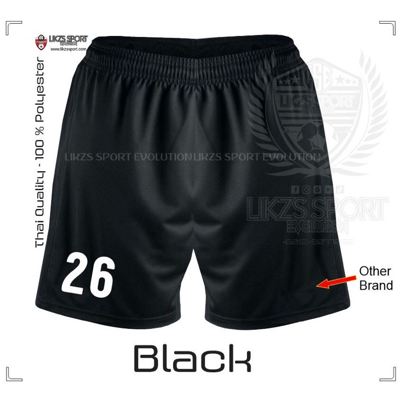 SELUAR PENDEK SUKAN ( SIAP LOG0 DAN NOMBOR ) | Shopee Malaysia