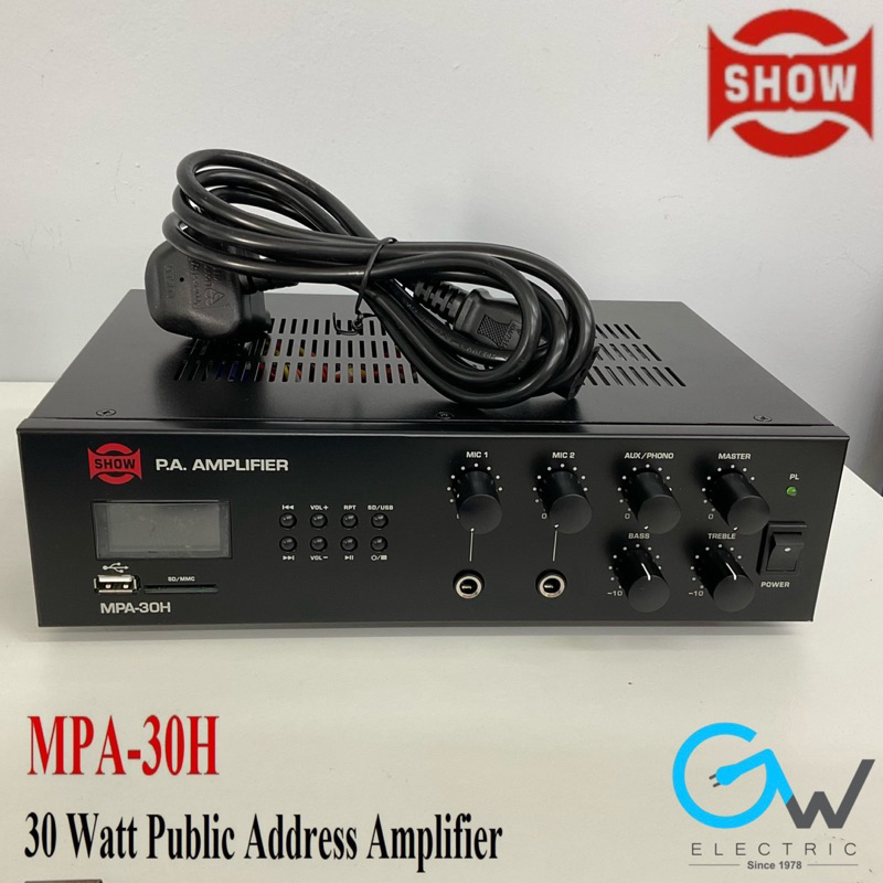 SHOW MPA-30H Multiplex Professional Public Address Amplifier 30W | Shopee Malaysia