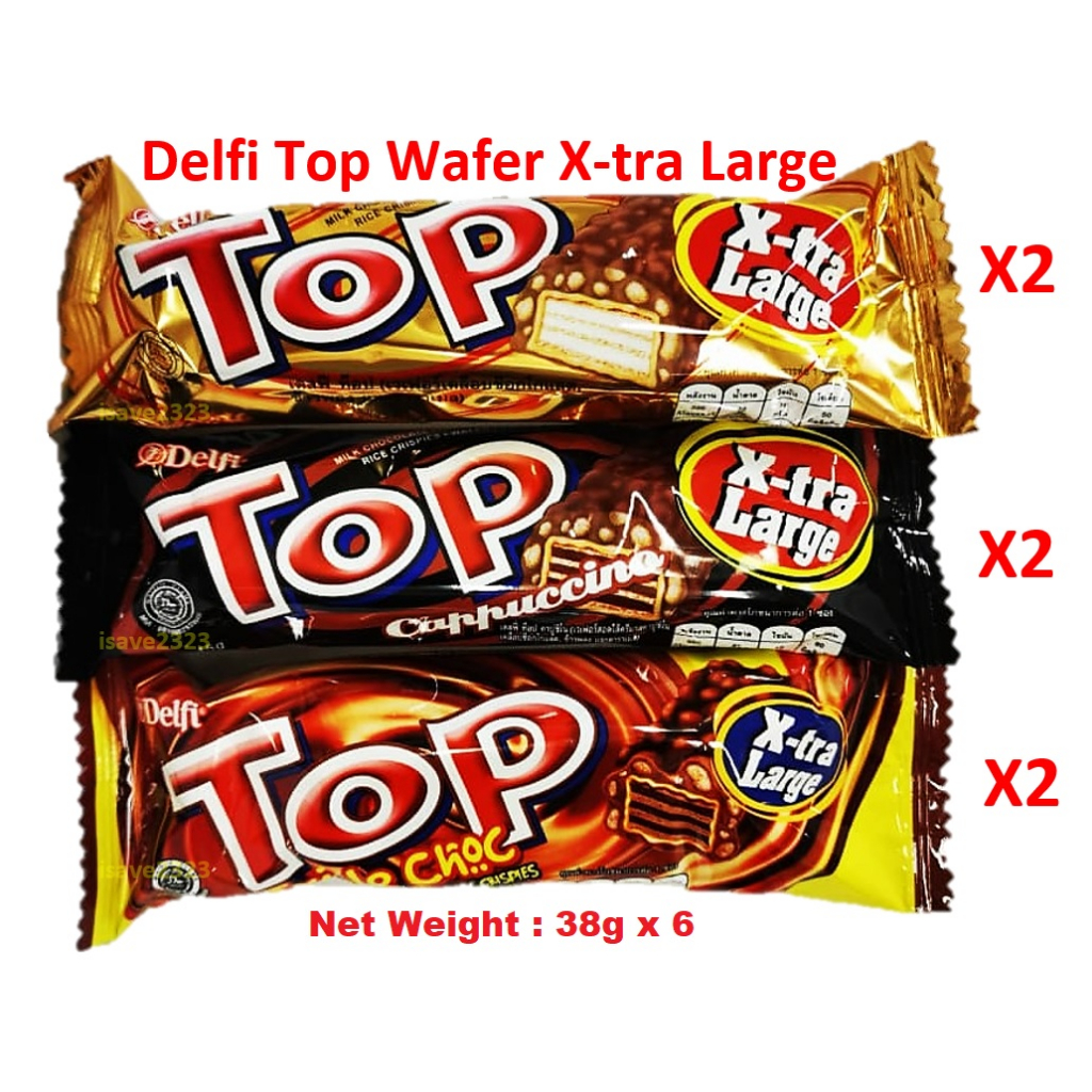 [HALAL]Delfi Top Wafer X-tra Large (38g x 6) - Chocolate / Cappuccino ...