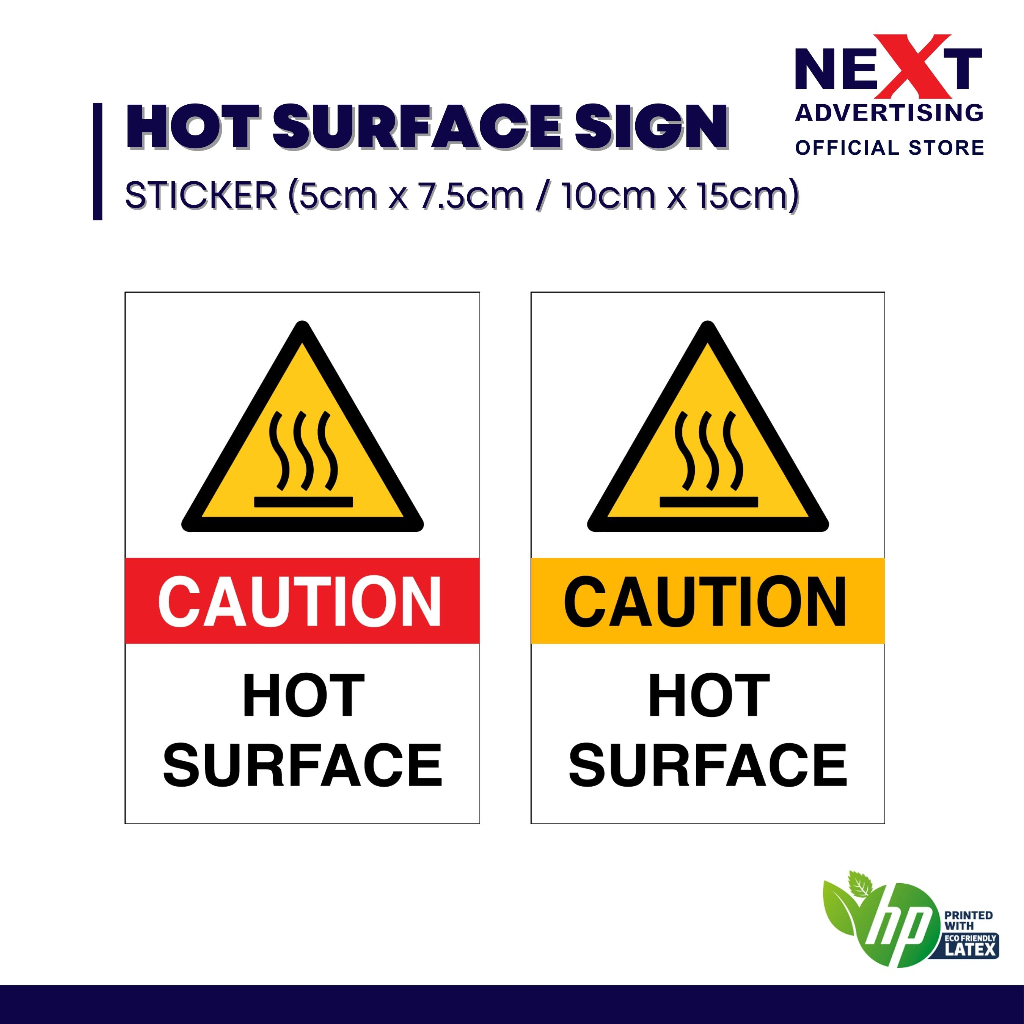 Caution Hot Surface Sticker Sign | Shopee Malaysia