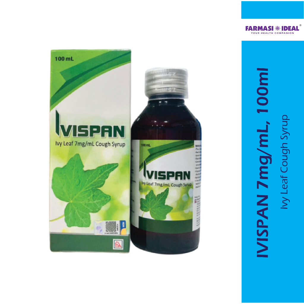 Ivispan Ivy Leaf 7mg/ml Cough Syrup, 100ml - Phlegm , cough ; batuk ...