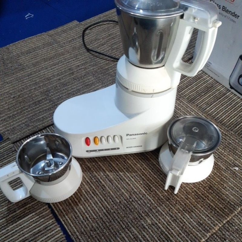 PANASONIC MIXER GRINDER MX-AC400 ALL PARTS DISPLAY TESTING USED NOT 100 ...