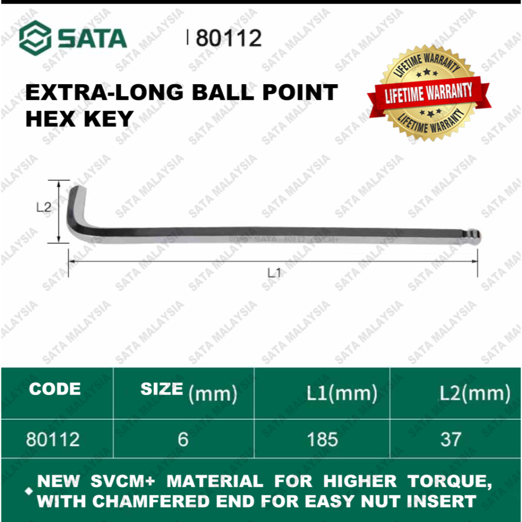 SATA Ball Point Hex Key Extra Long Series SATA Hex Key/ Allen Key/ Ball ...