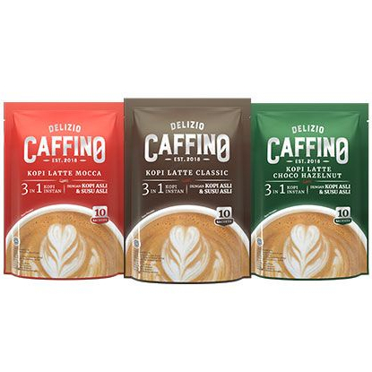HALAL Delizio Caffino Cappuccino Classic / Mocha / Hazelnut 20g x 10's ...