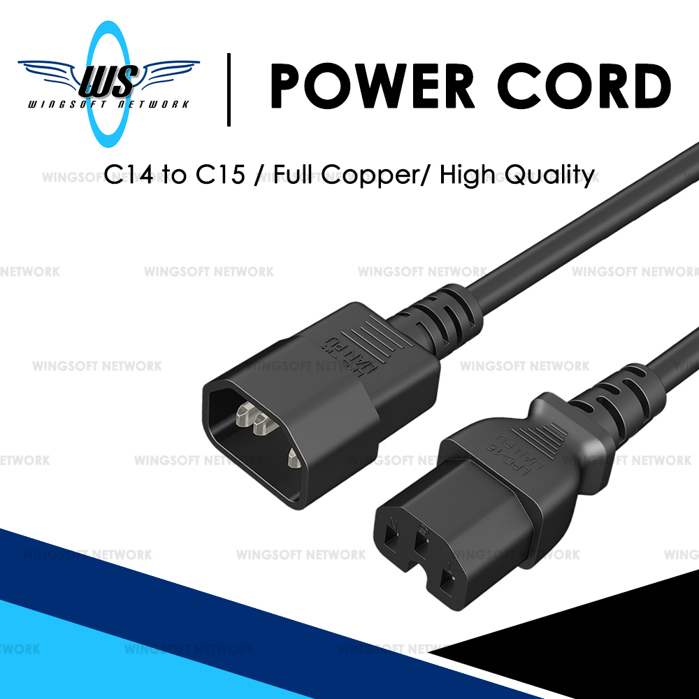 1.8M/3Meter C14 To C15 Power Cord | Shopee Malaysia