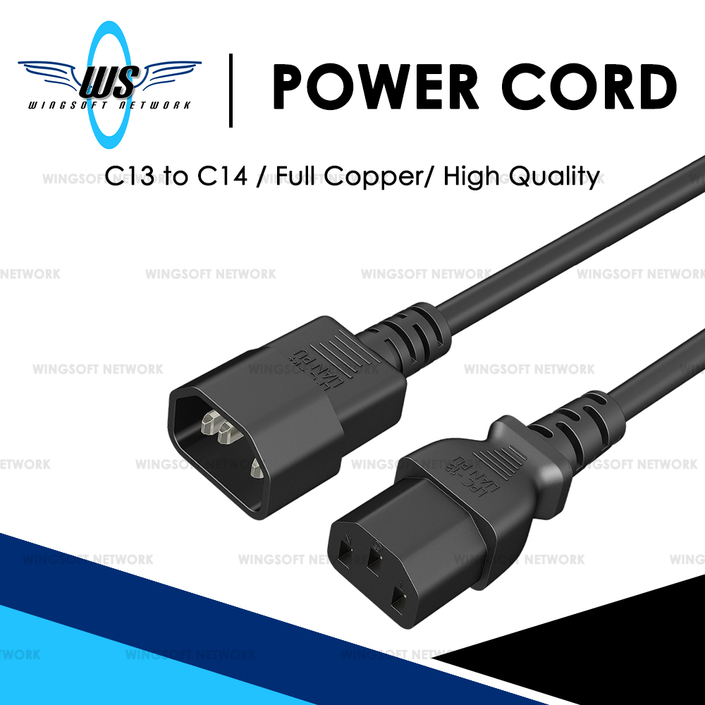 1.5M/3M/5M/10Meter C13 to C14 Power Cord | Shopee Malaysia