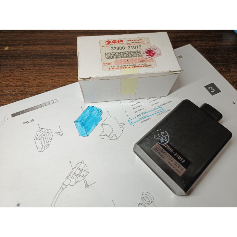 ORIGINAL DENSO JAPAN SGP RGX120 RGV120 CDI ASSY COMPUTER BOX NOS ...