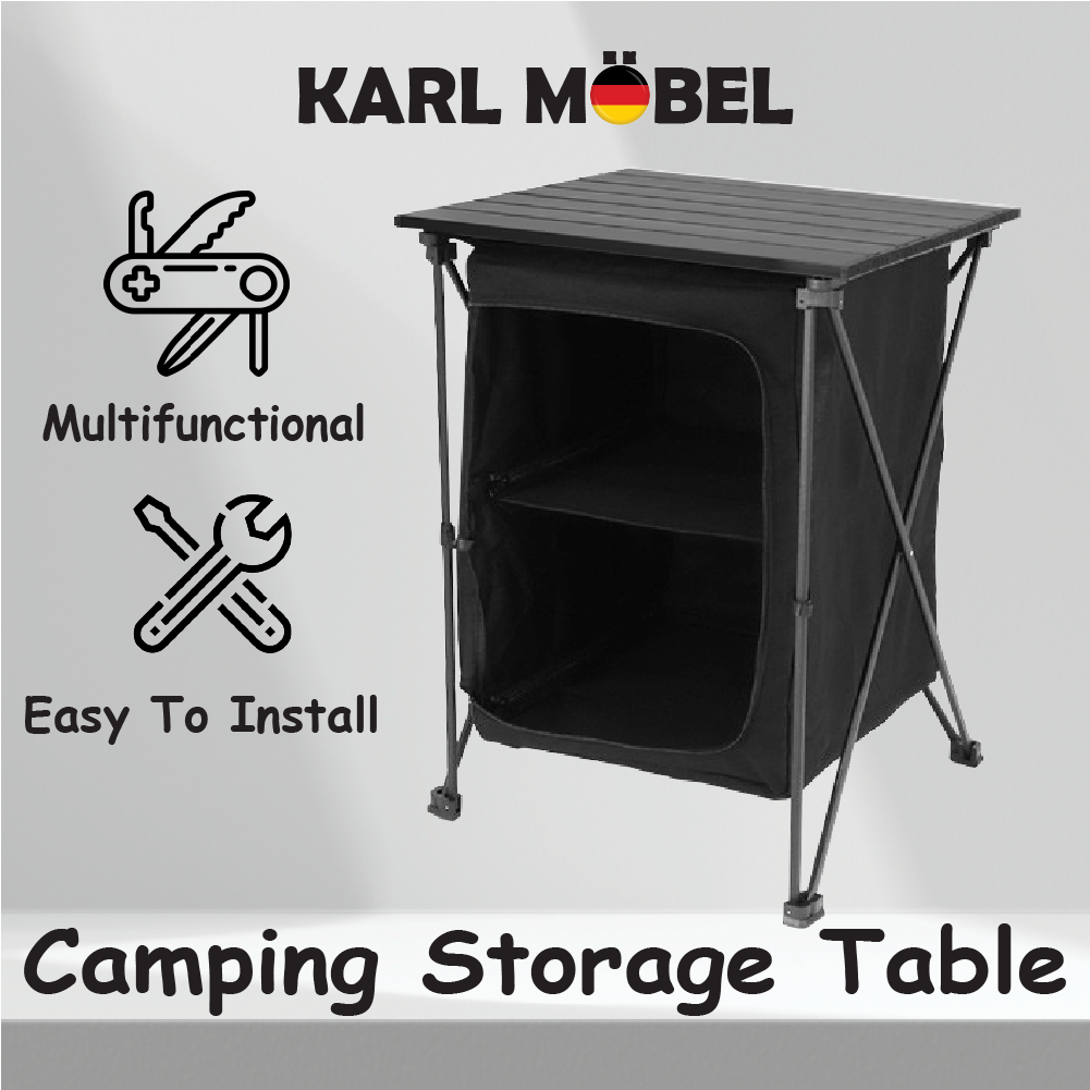 Meja Lipat Outdoor Camping Storage Shelf Multifunctional Portable ...