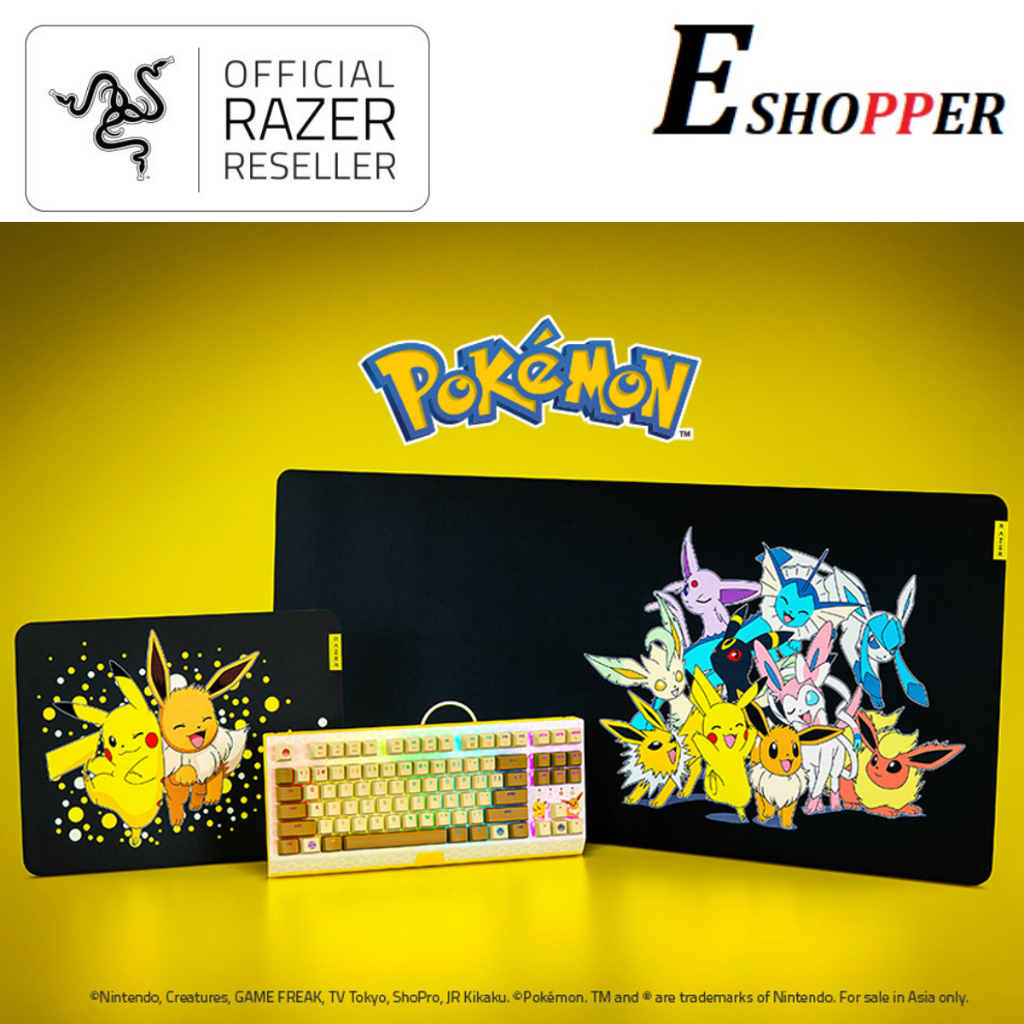 RAZER PIKACHU & EEVEE GAMING KEYBOARD & MOUSE MAT | Shopee Malaysia