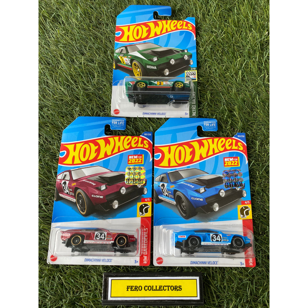 Hot Wheels Dimachinni Veloce Factory Sealed 2022 LOT 3 Pcs | Shopee ...